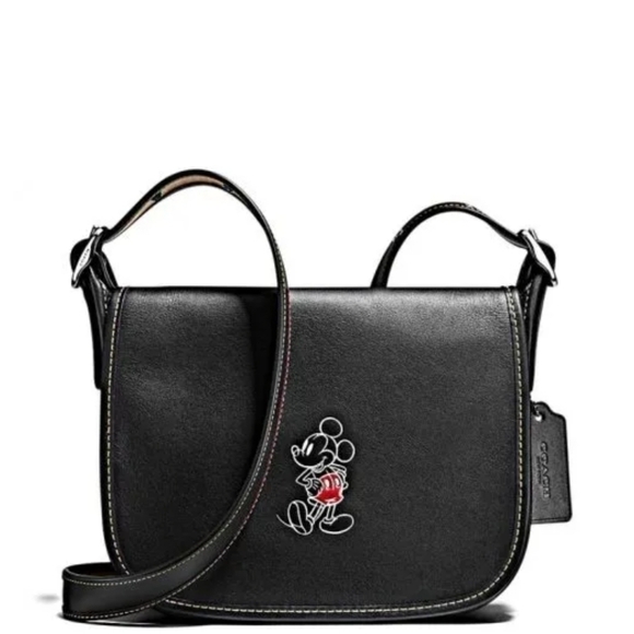 Coach | Bags | Vintage Rare Coach Disney Collab Mickey Patricia Saddle ...